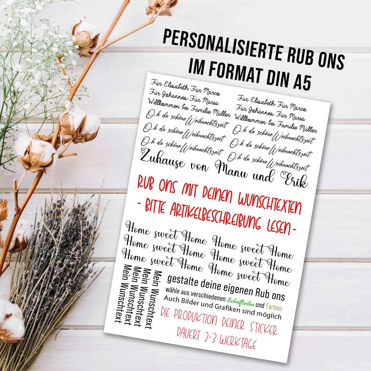 ️ Gestalte deinen eigenen Rub-On Sticker mit unserem Designer
