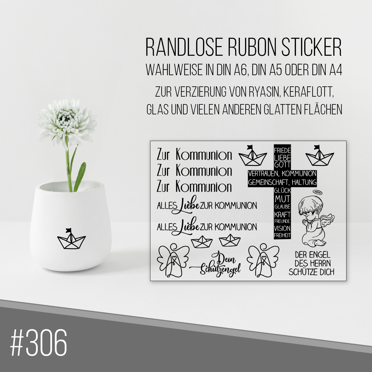 Rubon Sticker - Kommunion, Konfirmation