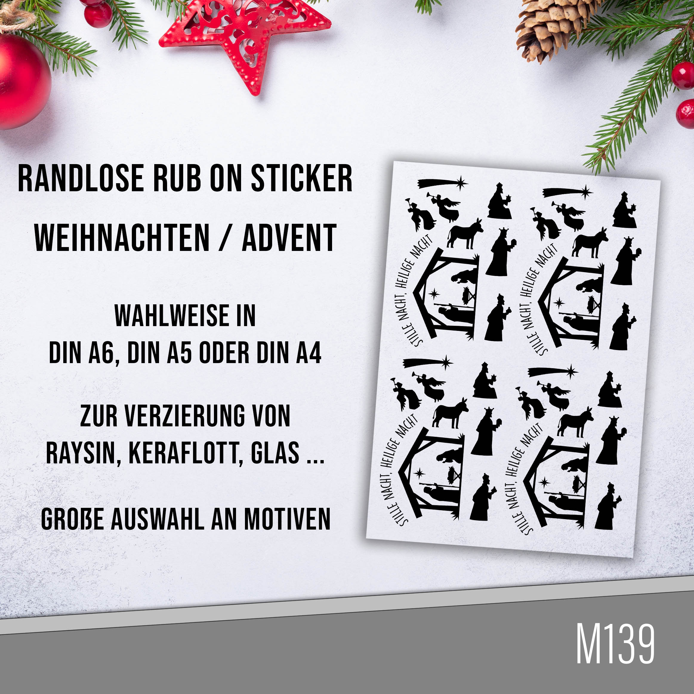 Rubon Sticker - Motiv Weihnachtskrippe