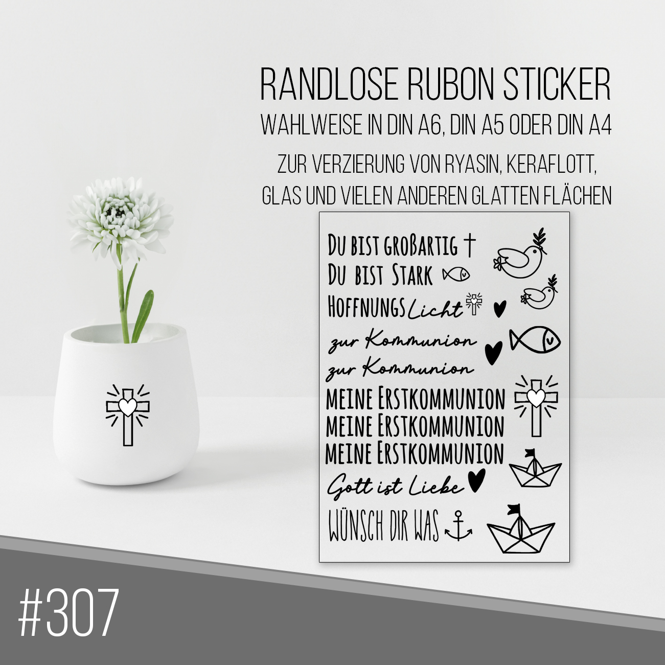 Rubon Sticker - Kommunion, Konfirmation