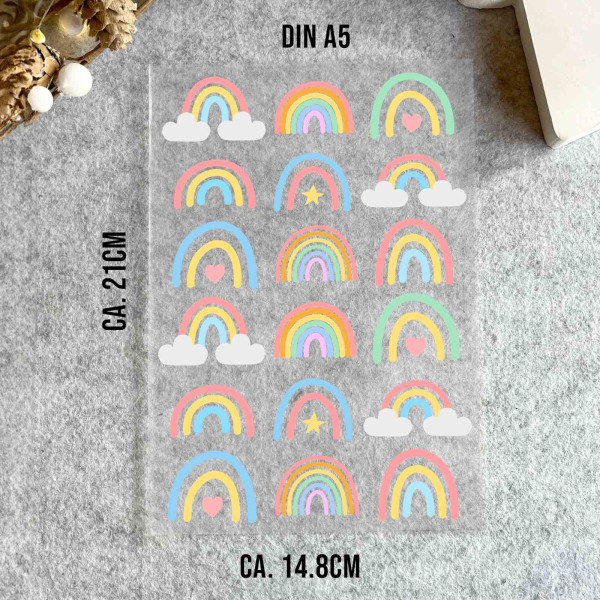 Rubon Sticker - Motiv Regenbogen Pastell