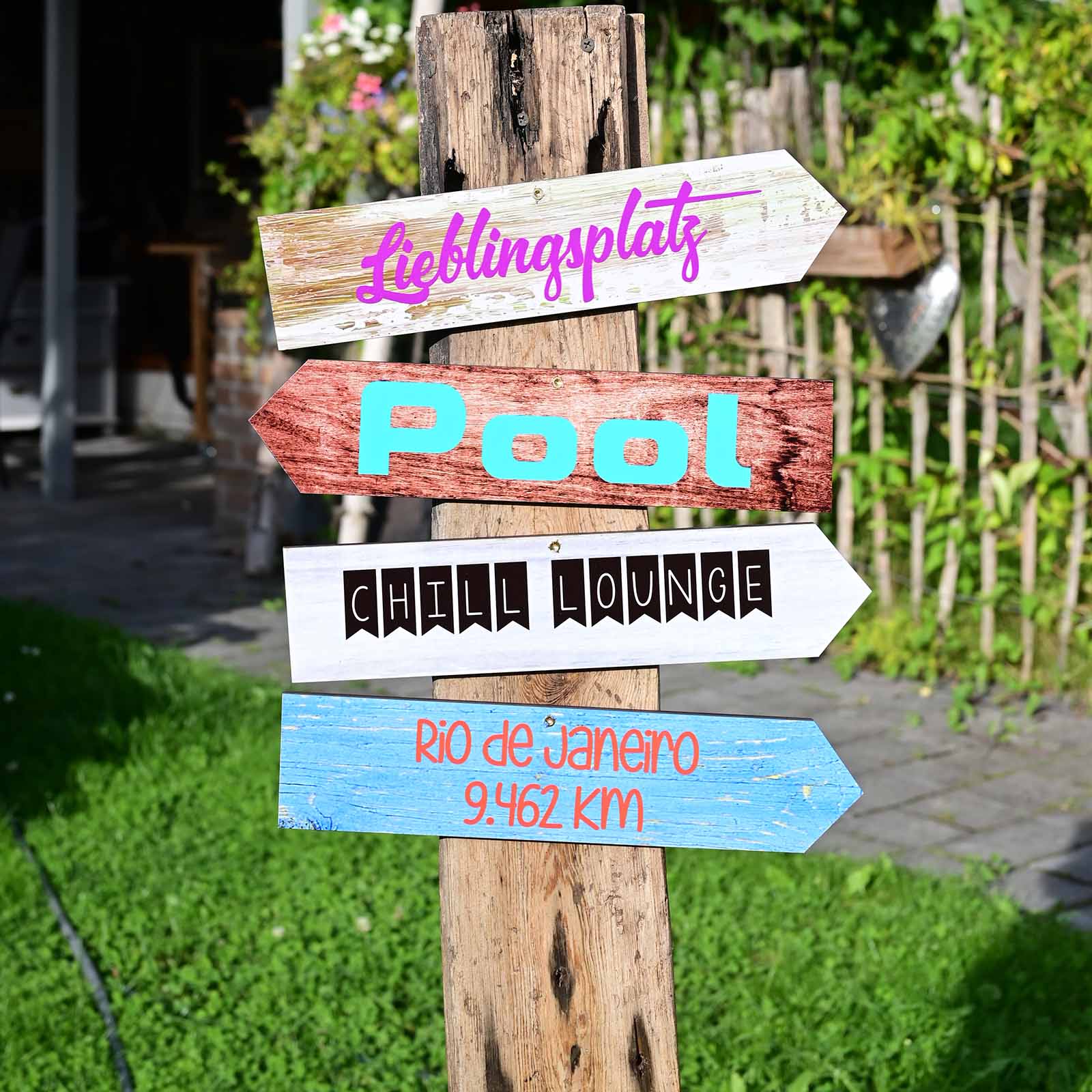 Personalisierte & individuelle Wegweiser aus Holz | Blimmel Blammel