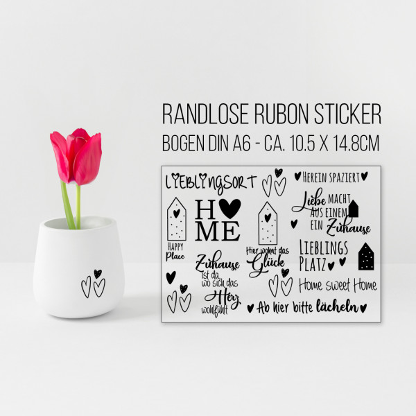 Rubon Sticker - Motiv Zuhause, Lieblingsplatz